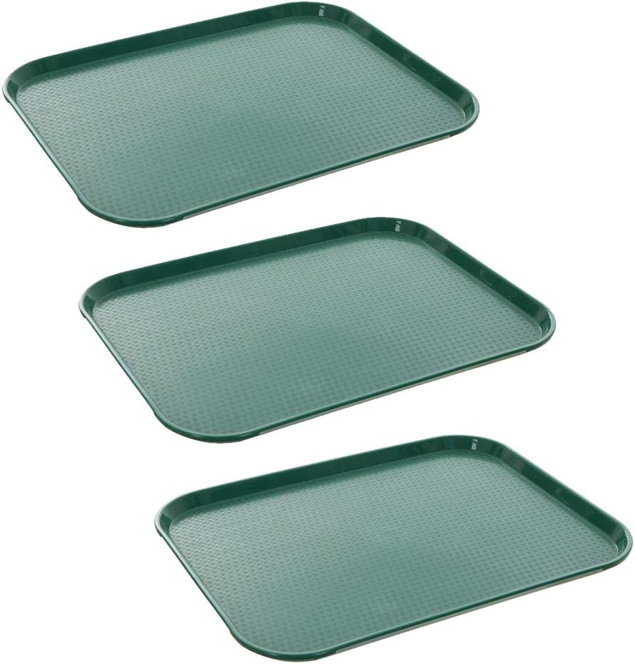 Amazon.com | (3 Pack) Fast Food Tray 10 x 14 Green Rectangular ...