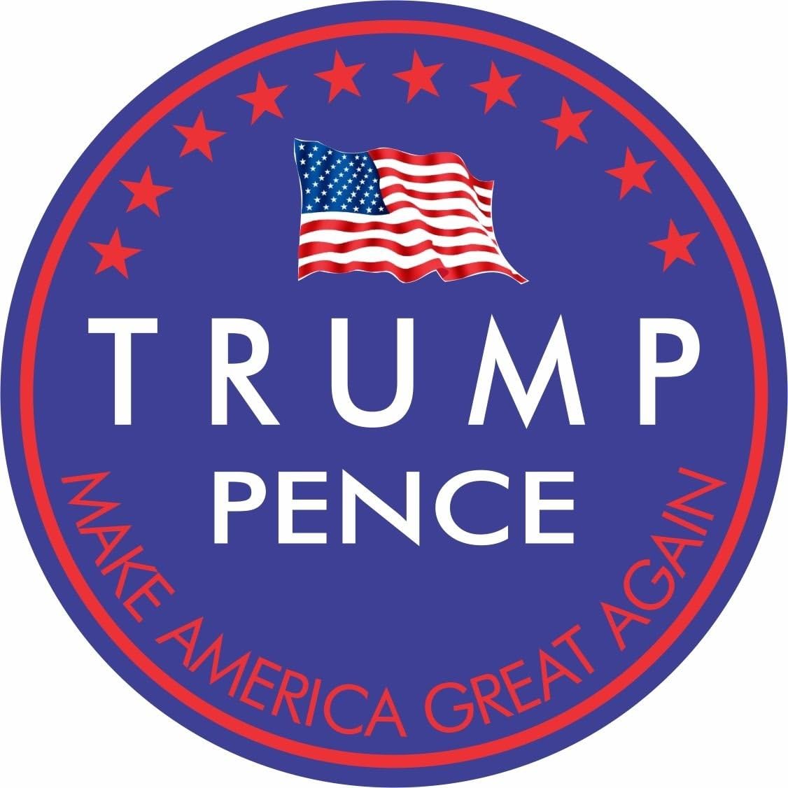 Amazon.com: ION Graphics Trump Pence Sticker American Flag Political ...