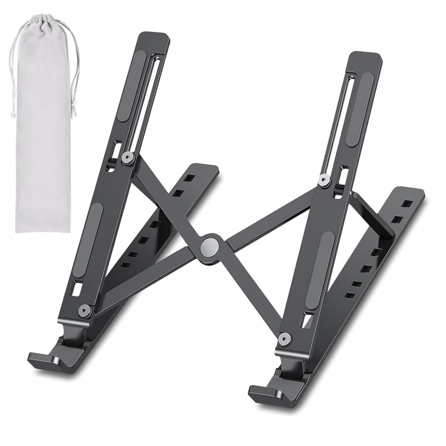 SupCares Aluminium 7 Height Adjustable, Ventilated, Foldable, Portable ...