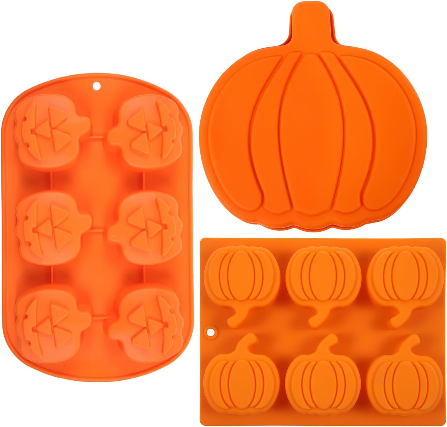 Amazon.com: 3 Pack Halloween Silicone Mold, Evil Pumpkin Silicone ...