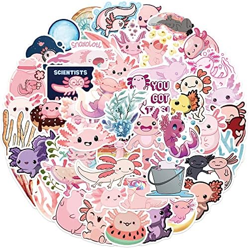 Amazon.com: ULIGUJA Axolotl Stickers 50pcs, Cute Waterproof Vinyl ...