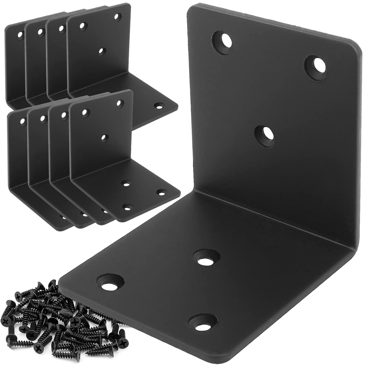 Amazon.com: 20Pcs Black Angle Bracket 2"x2"x2", Stainless Steel L ...