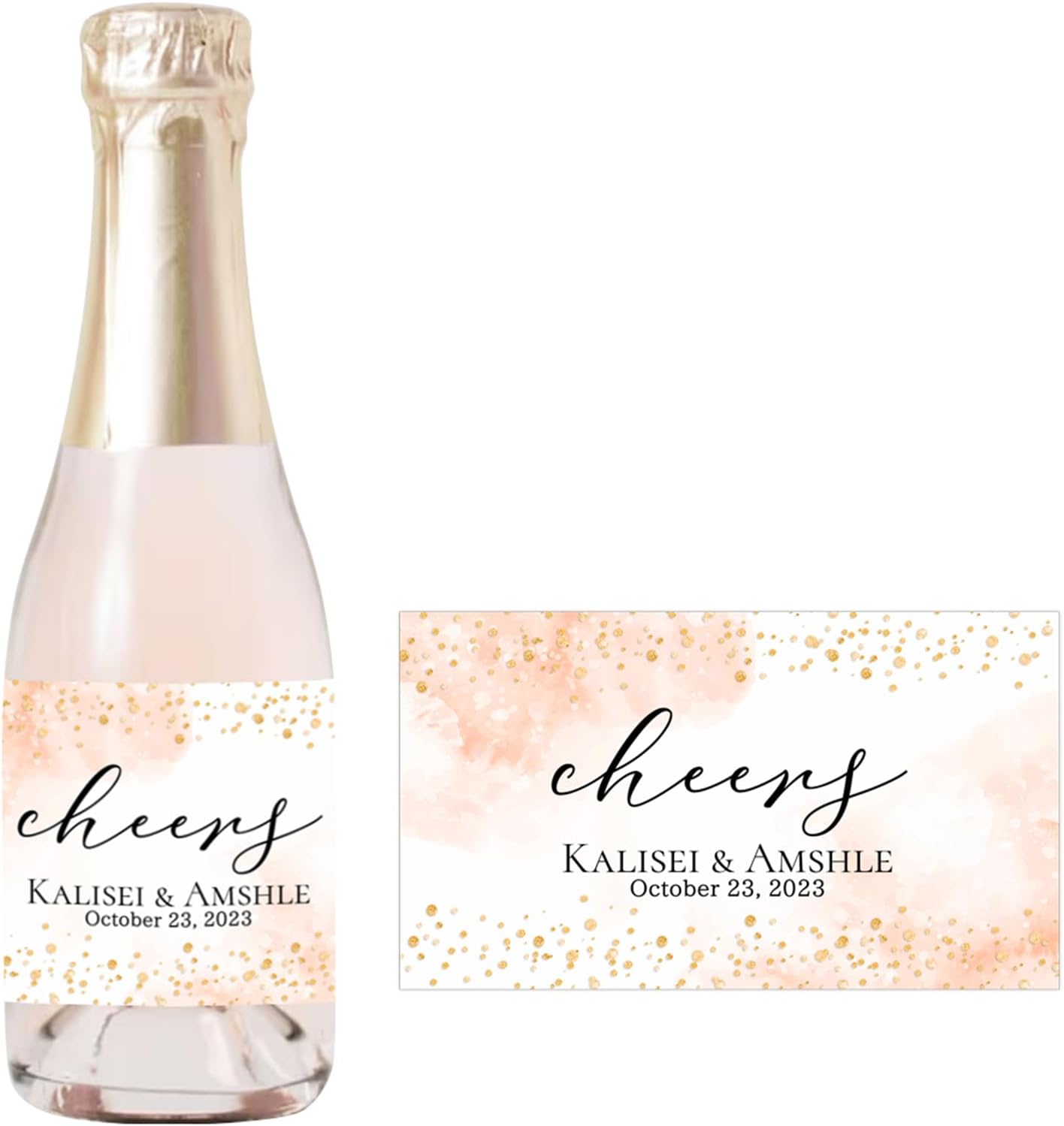 Amazon.com: Personalized Wedding Wine Bottle Label Stickers with Bride ...