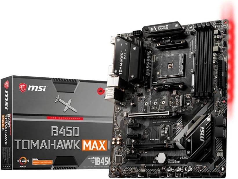 Amazon.com: MSI B450 Tomahawk MAX II AMD AM4 DDR4 m.2 USB 3.2 Gen 2 ...