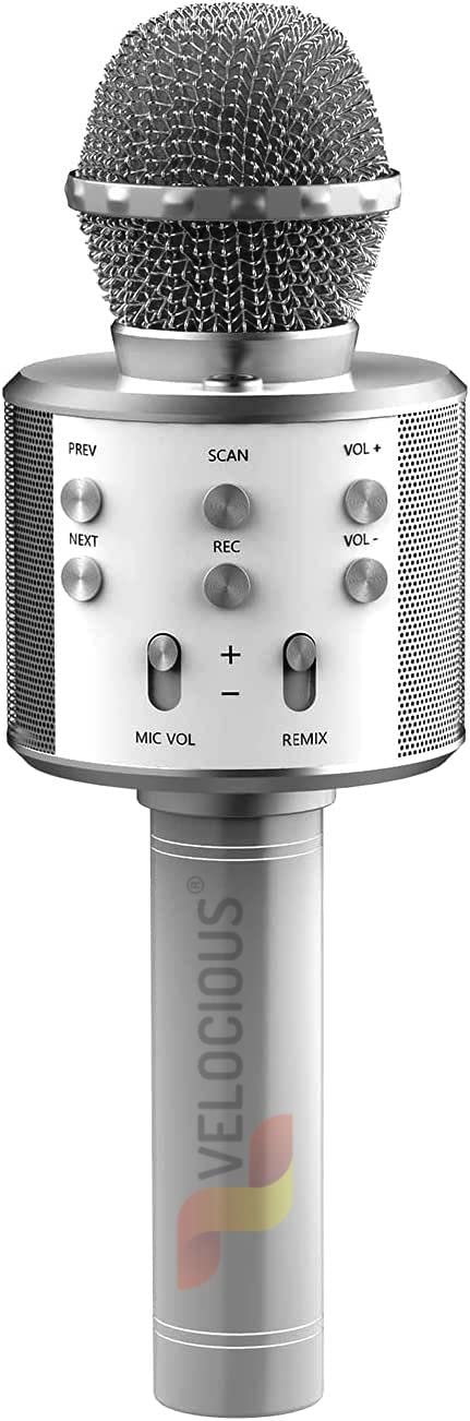 VELOCIOUS® WS-858 1 Pic Wireless Bluetooth Karaoke Microphone ...
