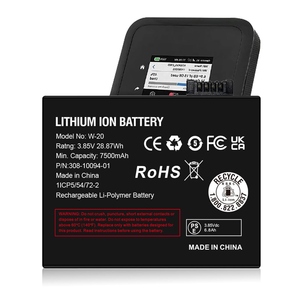 Amazon.com: EDIPEKA 7500mAh W-20 Battery,（2024 New Upgrade ） High ...