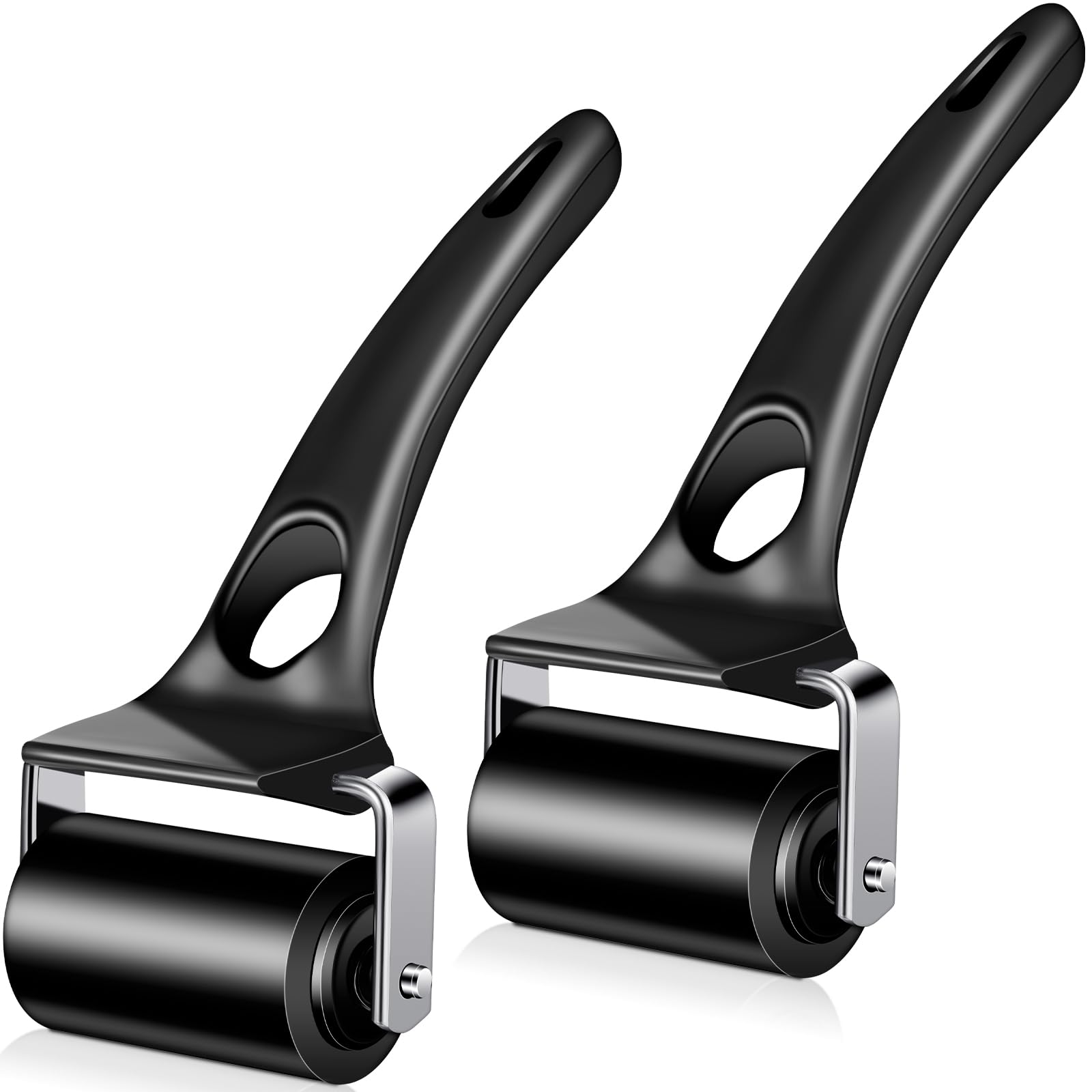 Amazon.com: Frienda 2 Pcs 2 Inch Rubber Roller Black Rubber Brayer ...