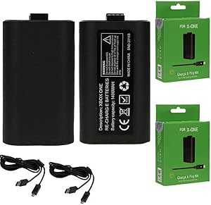 Kit 2 Baterias Recarregáveis Capacidade 8800mAh + 2 Cabos USB ...