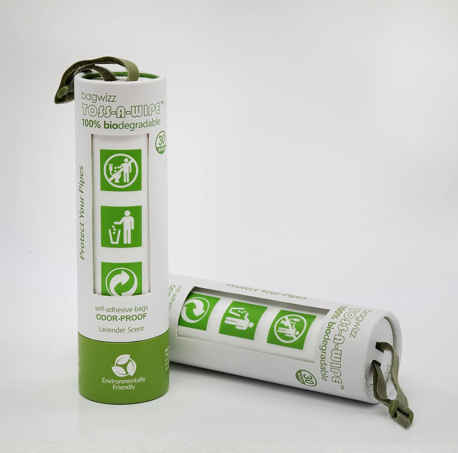 Amazon.com: TOSS-A-WIPE - 100% Biodegradable Plastic Bags - Pack of 30 ...