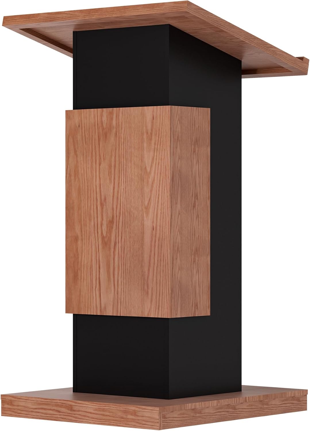 Amazon.com : DEENKK Mobile Wooden Podium Stand with Inclined Tabletop ...