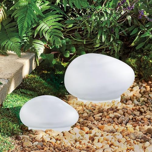 Outdoor Waterproof Decorative Stone Garden Ornament. Pair Of Pebble ...