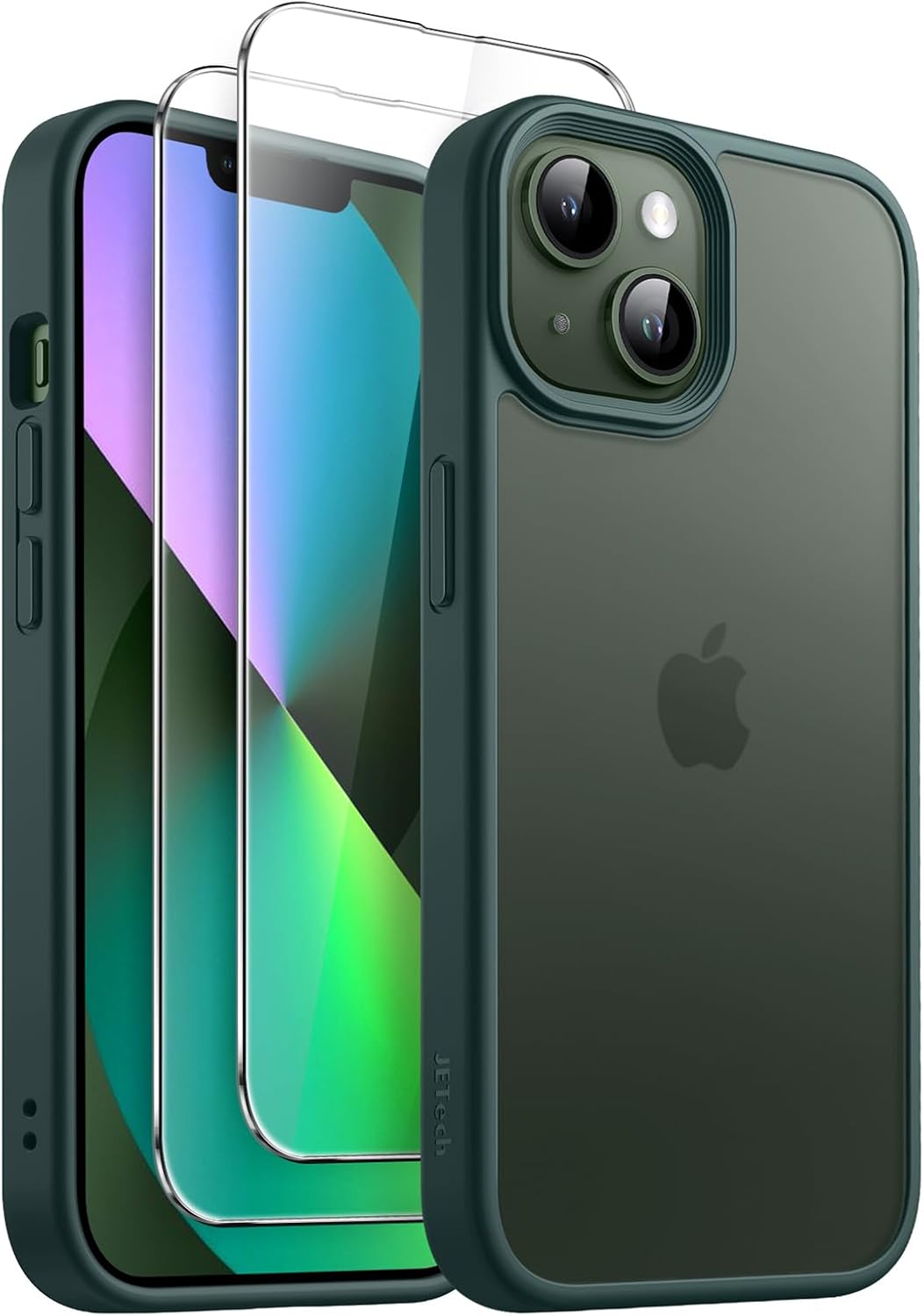 Amazon.com: JETech 3 in 1 Matte Case for iPhone 13 mini 5.4-Inch with 2 ...