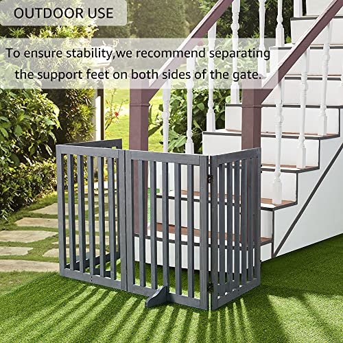 Snapklik.com : Freestanding Pet Gate For Dogs, Extra Wide Dog Gate ...