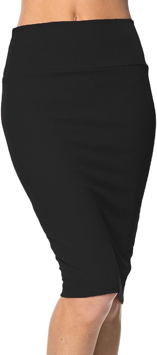 Urban GoCo Femme Midi Jupe Crayon Moulant Elastiquée avec Taille Haute ...
