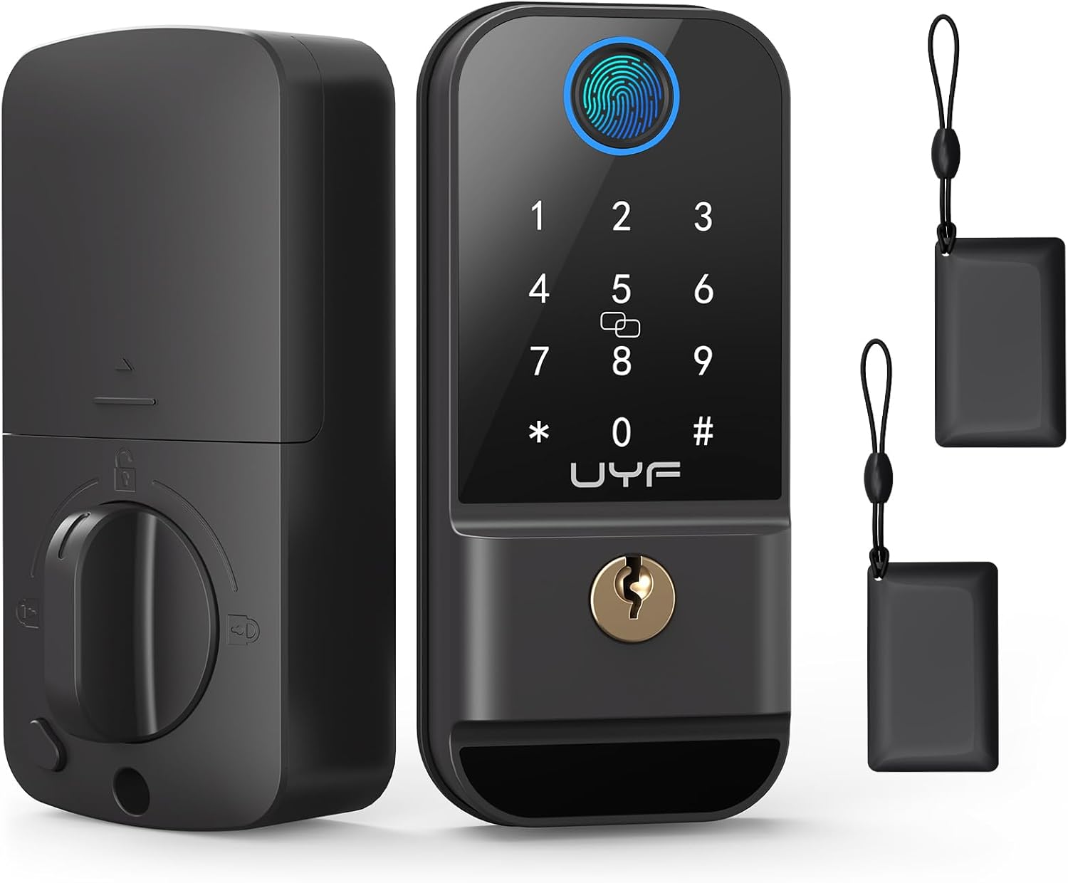 Fingerprint Door Lock,Keypad Door Lock with Fobs,Smart Locks for Front ...