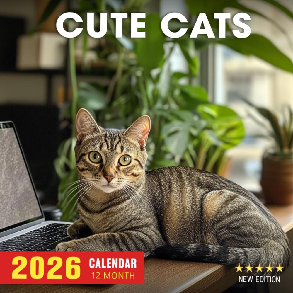 Cute Cats Calendar 2026: A year of adorable feline charm: JOHNSON ...