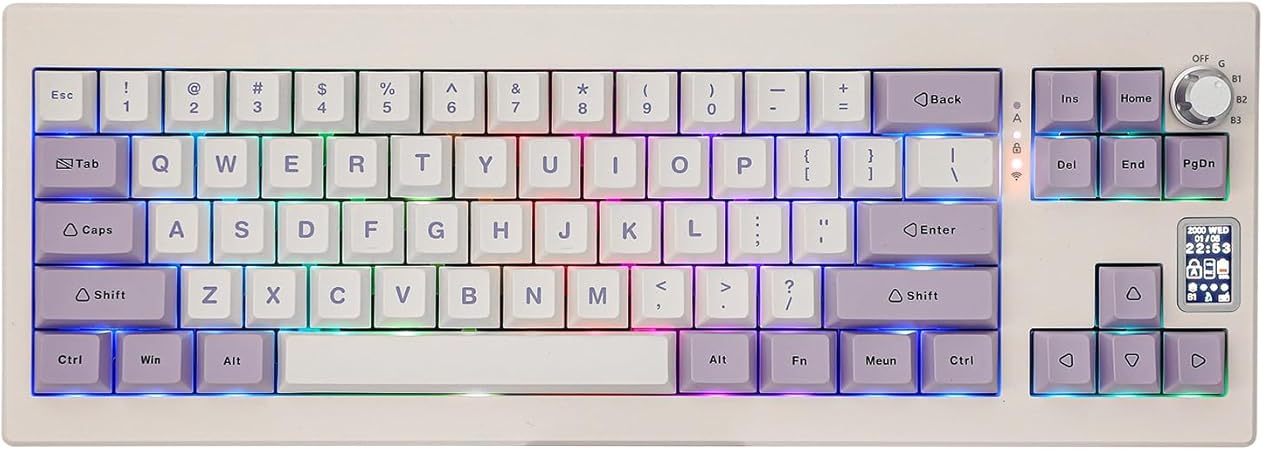 Amazon.com: EPOMAKER Shadow-X Gasket Mechanical Keyboard with Screen ...