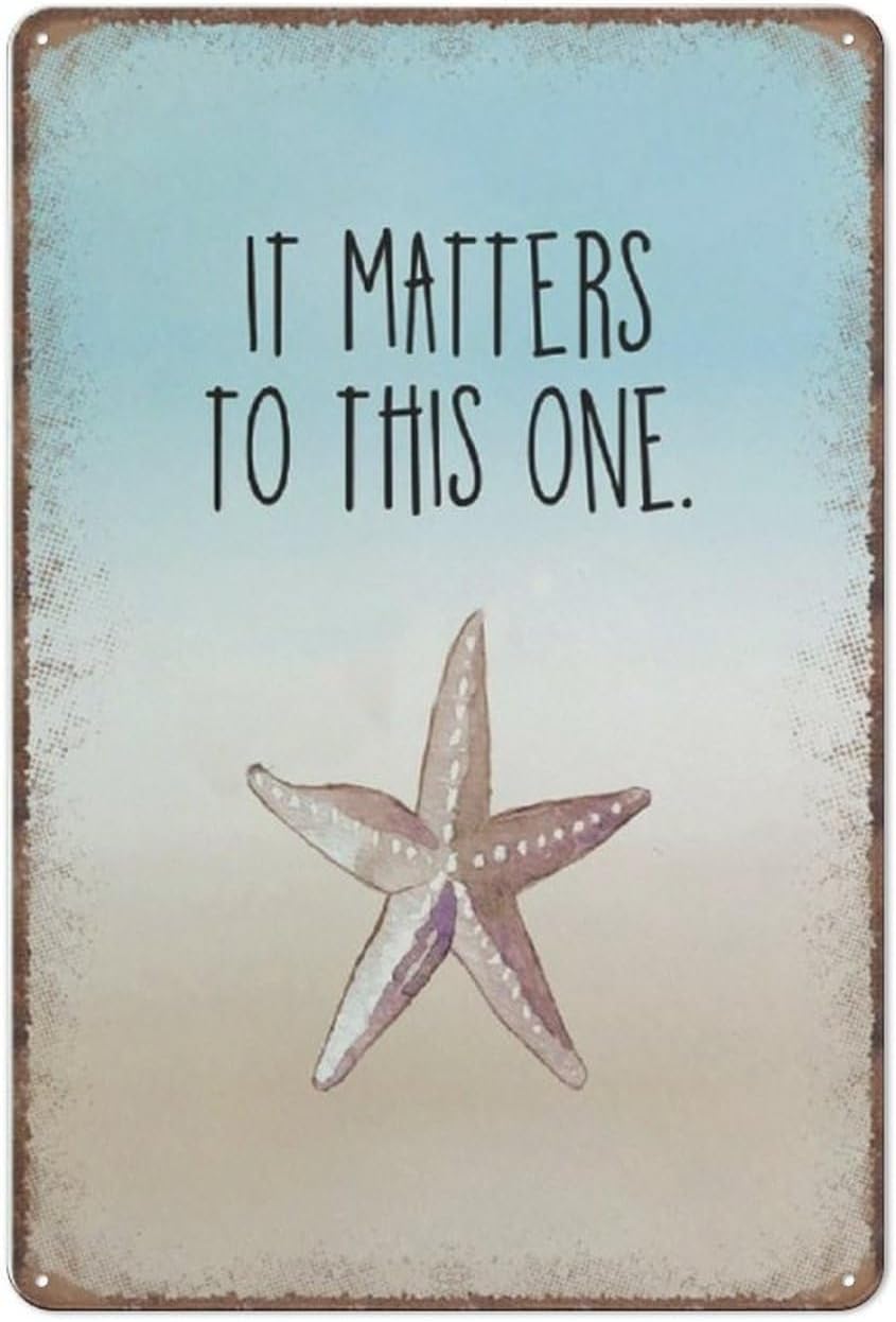 Amazon.com: Aikeory The Starfish Story, It Matters to This One Tin ...