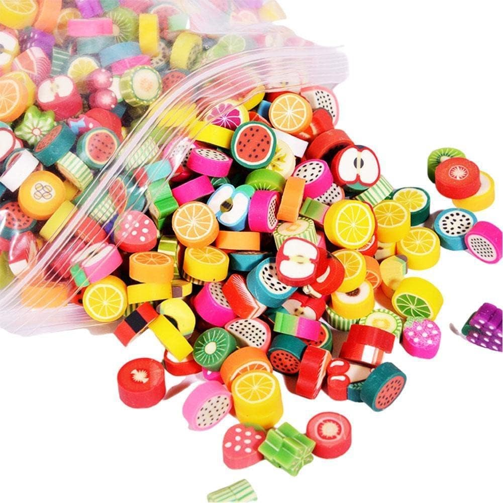 Amazon.com: JJLFresheners 50Pcs Fruits Polymer Clay, Spacer Beads Mixed ...