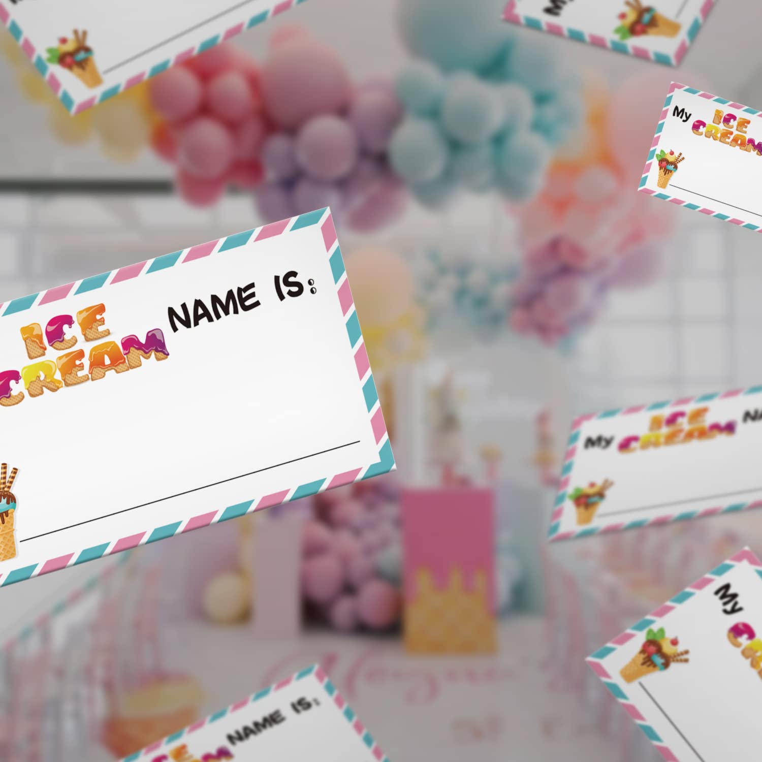 Ice Cream Party Name Tags Ice Cream Desk Name Tags By From The Pond