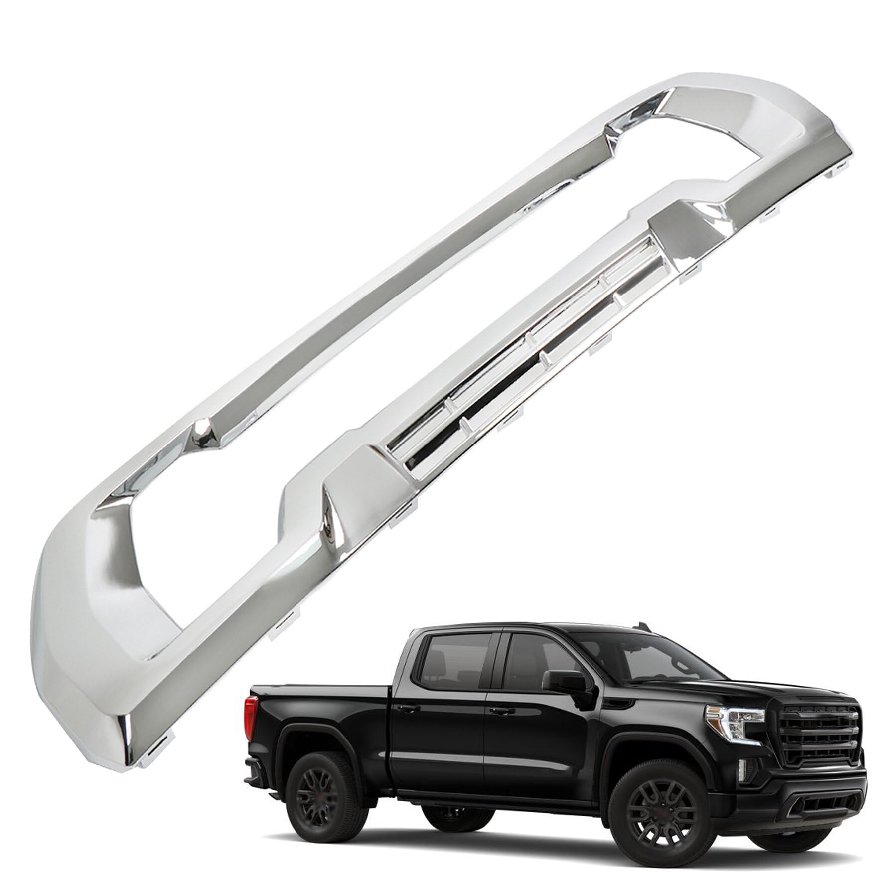 Amazon.com: munirater Front Bumper Lower Grille Plate Plastic Chrome ...