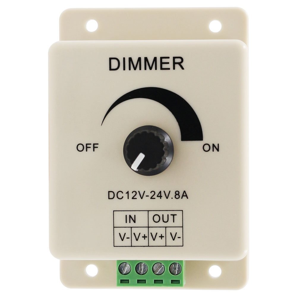 Techtonics 12V-24V DC 8A Adjustable Manual Knob Dimmer Switches For ...