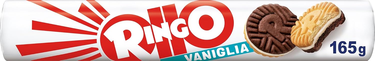 Pavesi Ringo Biscotti Farciti con Crema al Gusto Vaniglia, Snack per ...