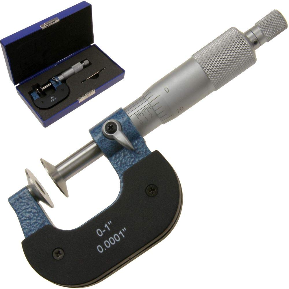 Anytime Tools Disc Micrometer Outside 0-1"/0.0001" Flange Anvil Disk ...