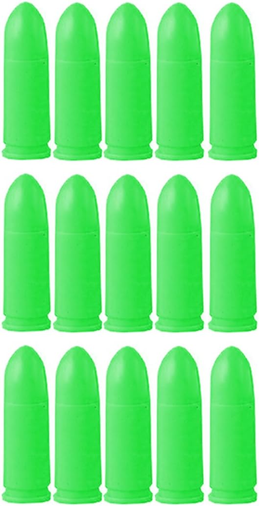 Amazon.com : Ultimate Arms Gear Pack Of 15 Green Inert 9mm 9x19mm ...