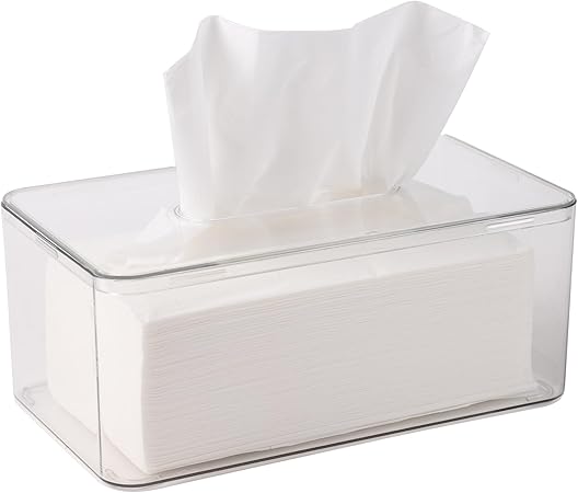 Amazon.com: Clear Tissue Box Holder, Tissue Box Cover Rectangle for Car ...