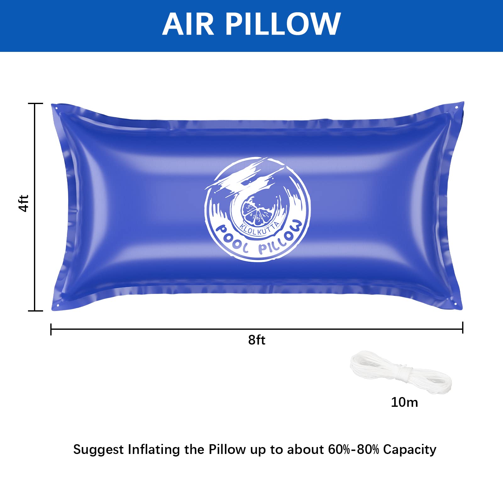 Pool Pillows for Above Ground Pools, 4 X 8 FT Pool Cover Air Pillows ...