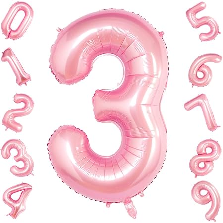 ZiYan 40inch Pink Number 33 Balloon Party Festival Decorations Birthday ...