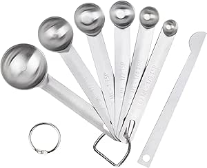 Amazon.com: Upgrade Stainless Steel Measuring Spoons Set, Small ...