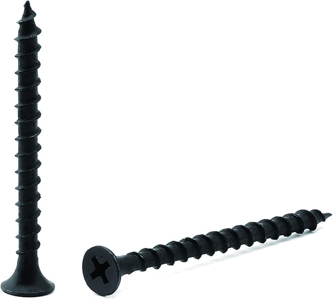 Amazon.com: #8 x 2 Inch Wood Screw 100PCS Black Phosphate Coated Stainless Flat Truss Head Fast ...