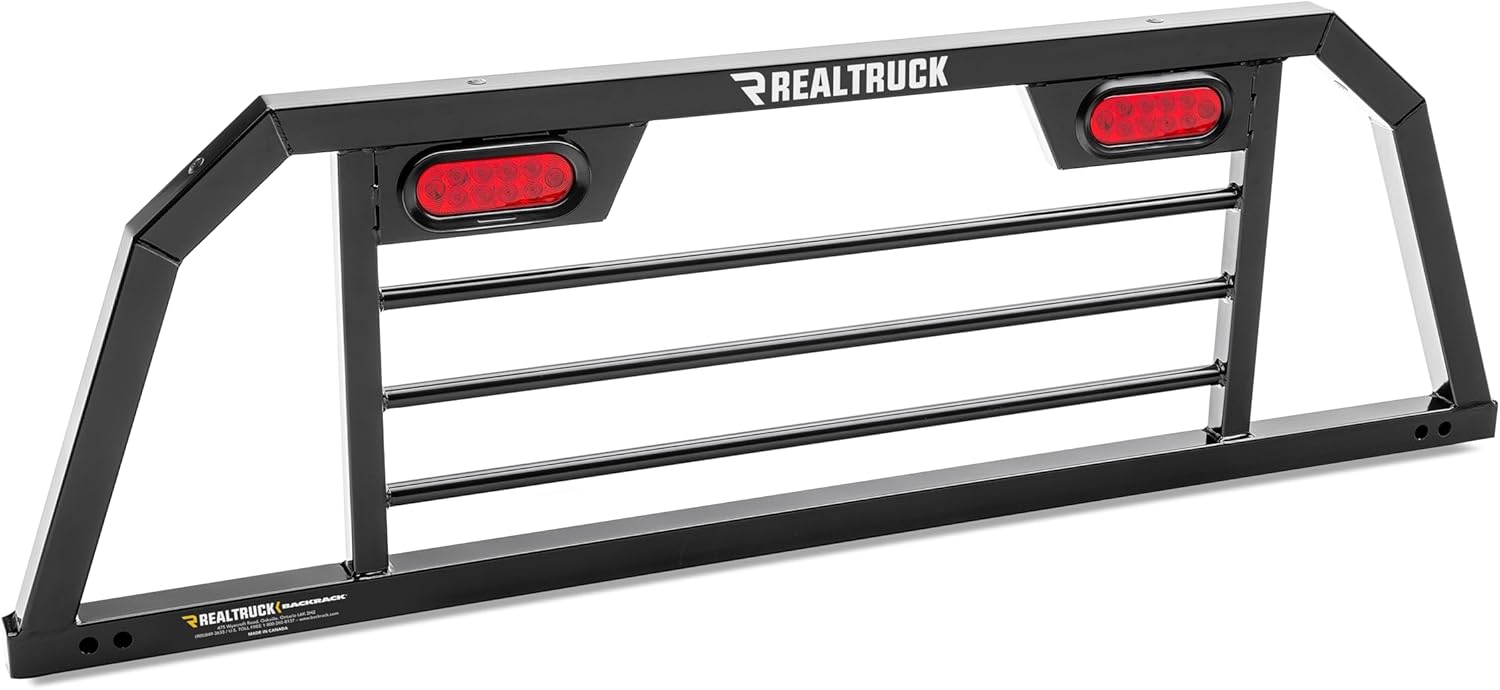 Amazon.com: RealTruck BACKRACK SRL Rack with Lights Included, Black ...