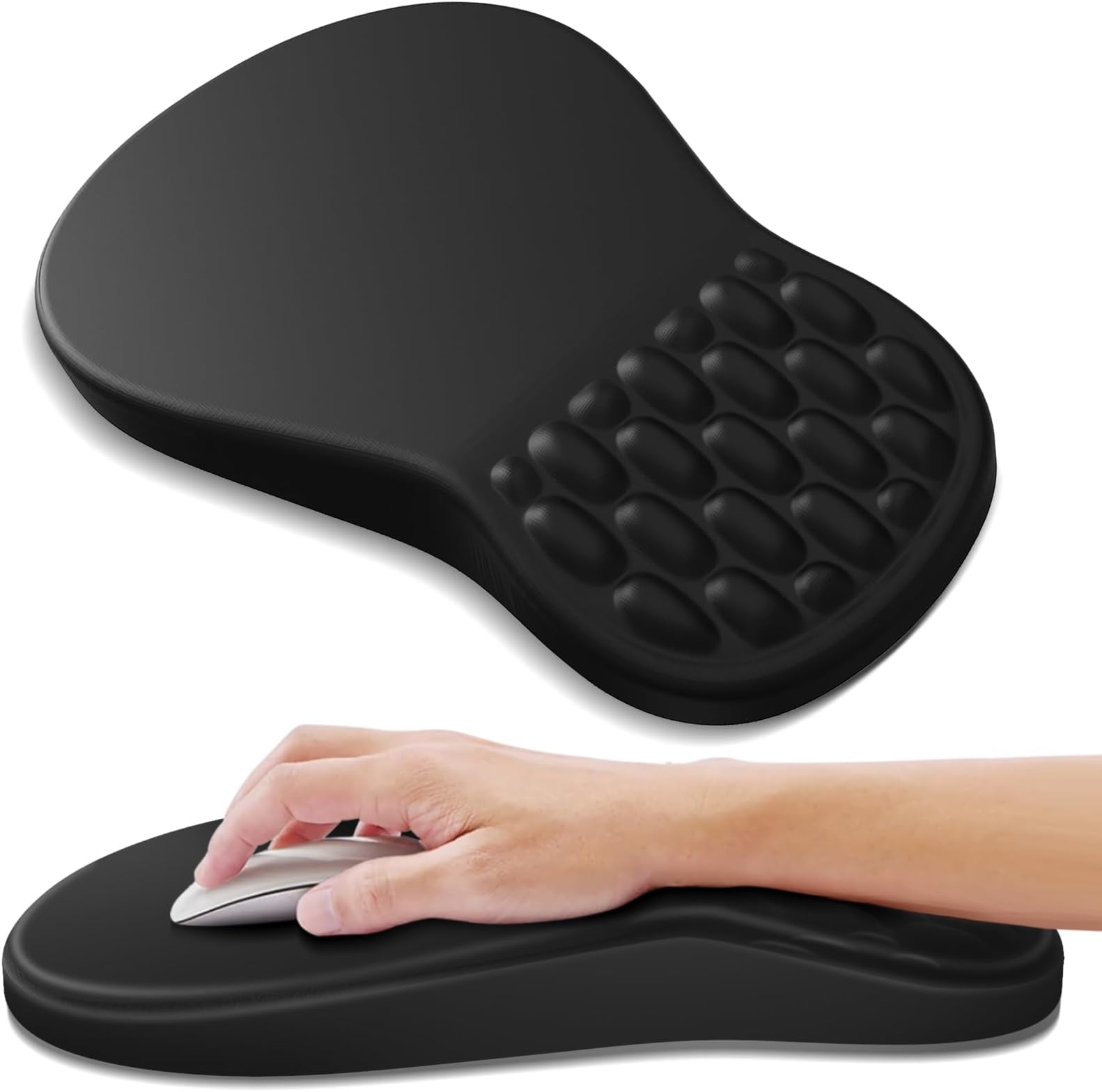 Amazon.com: Amazon Basics Irregular Ergonomic Gel Computer Mouse Pad ...