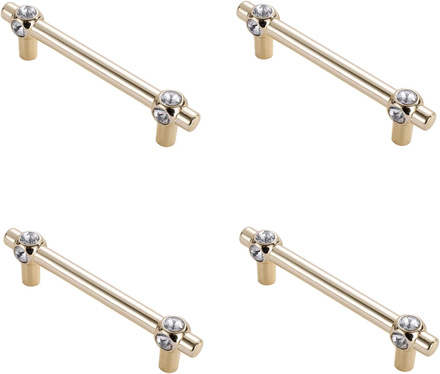PILYON Knob Handle 4 Pack Gold Diamond Handle Cabinet Door Crystal ...