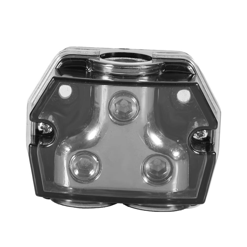 Power Distribution Block, 1 0GA In 2 0GA Out Block Splitter Car Audio ...