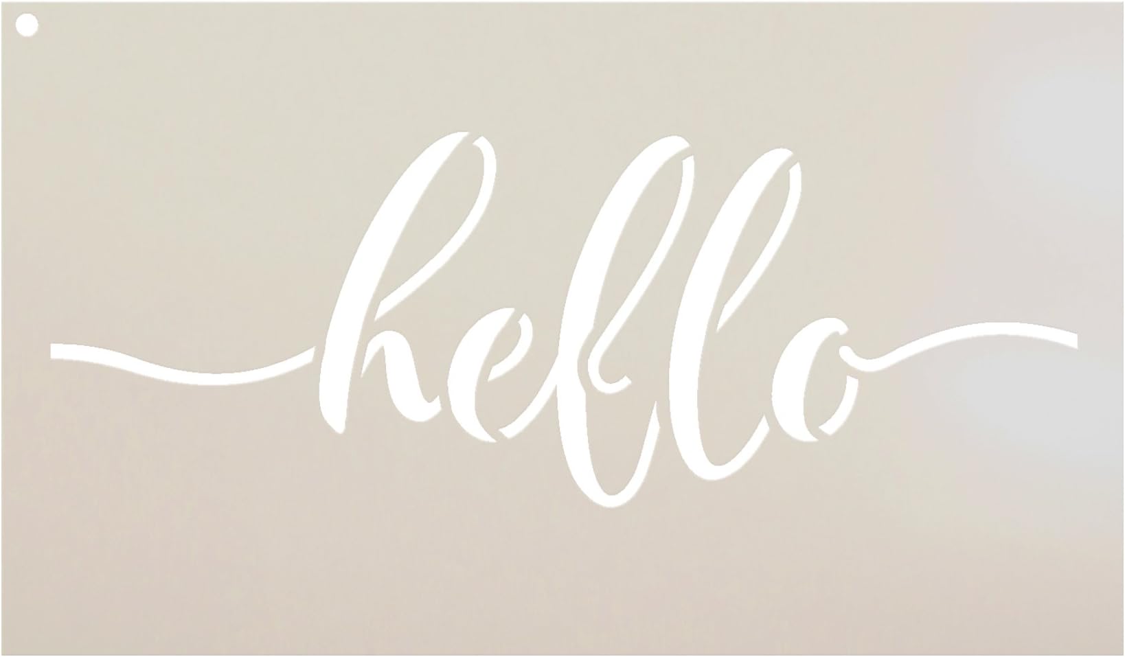 Amazon.com: Rustic Hello Stencil by StudioR12 | Hand Drawn Script ...