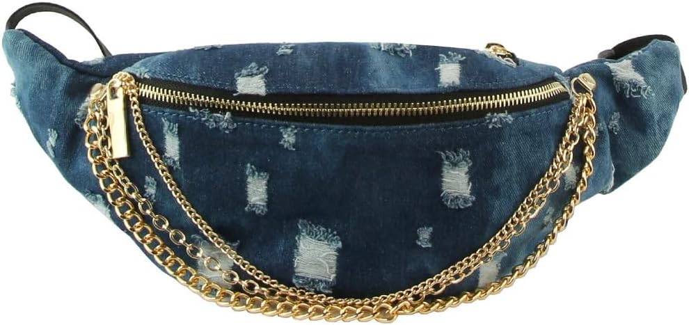 Amazon.com | Le Miel Fanny Packs Denim Delight Jean Waist Pack Stylish ...