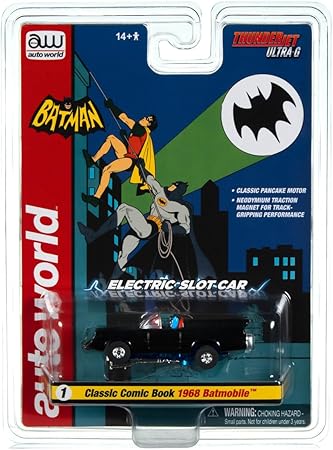 Amazon.com: Auto World Thunderjet Comic Book 1968 Batmobile (Black) HO ...