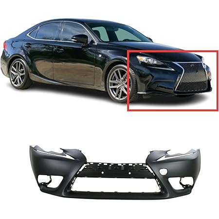 Amazon.com: FitParts Front Bumper Cover for 2014-2016 Lexus IS250 IS350 ...