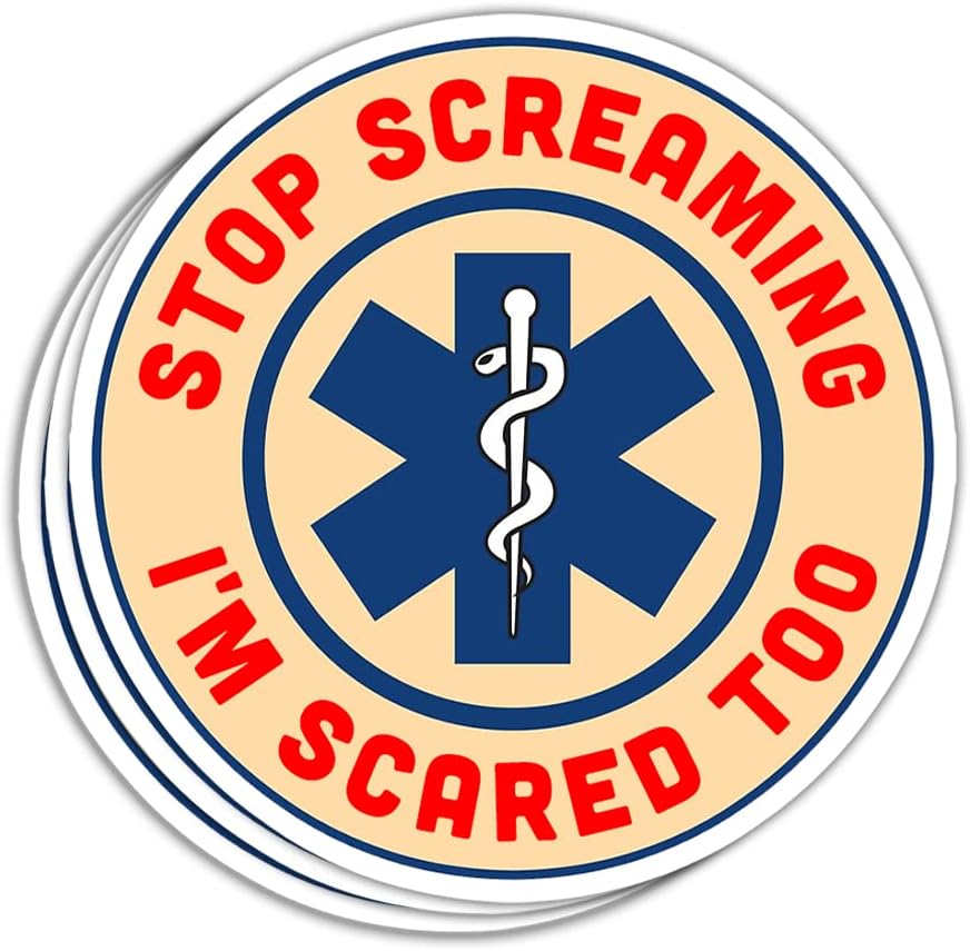 Amazon.com - TODOLIA (3Pcs/Pack) Stop Screaming I'm Scared Too Sticker ...