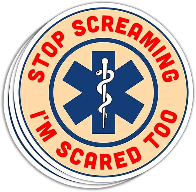Amazon.com - TODOLIA (3Pcs/Pack) Stop Screaming I'm Scared Too Sticker ...