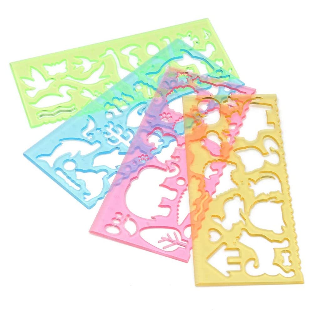 Buy Children's Drawing Stencil, Set of 4 Circle Stencils, Geometric ...