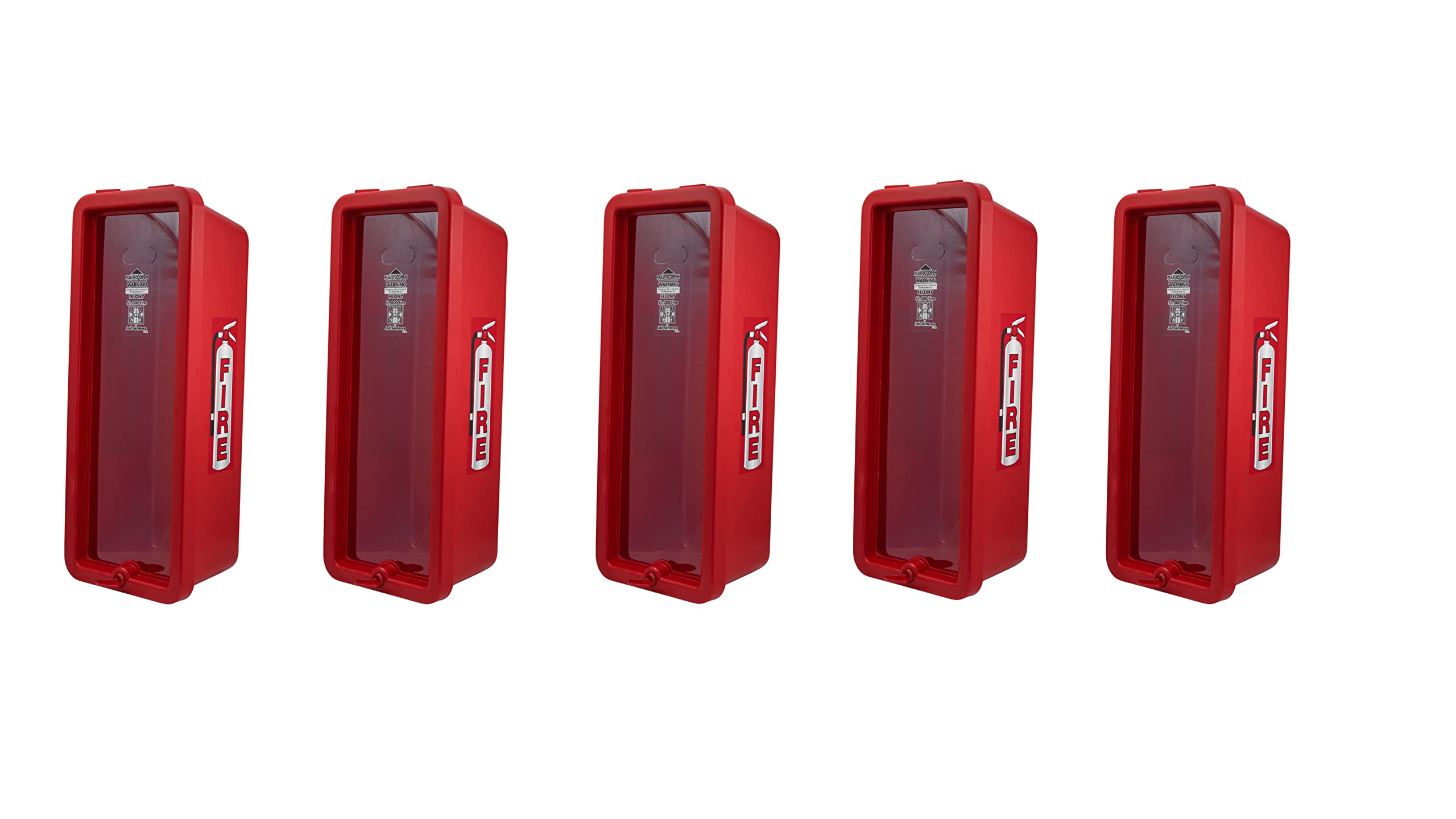 5 Pack! Red Surface-Mounted Fire Extinguisher Cabinet for 5 lb. Fire ...