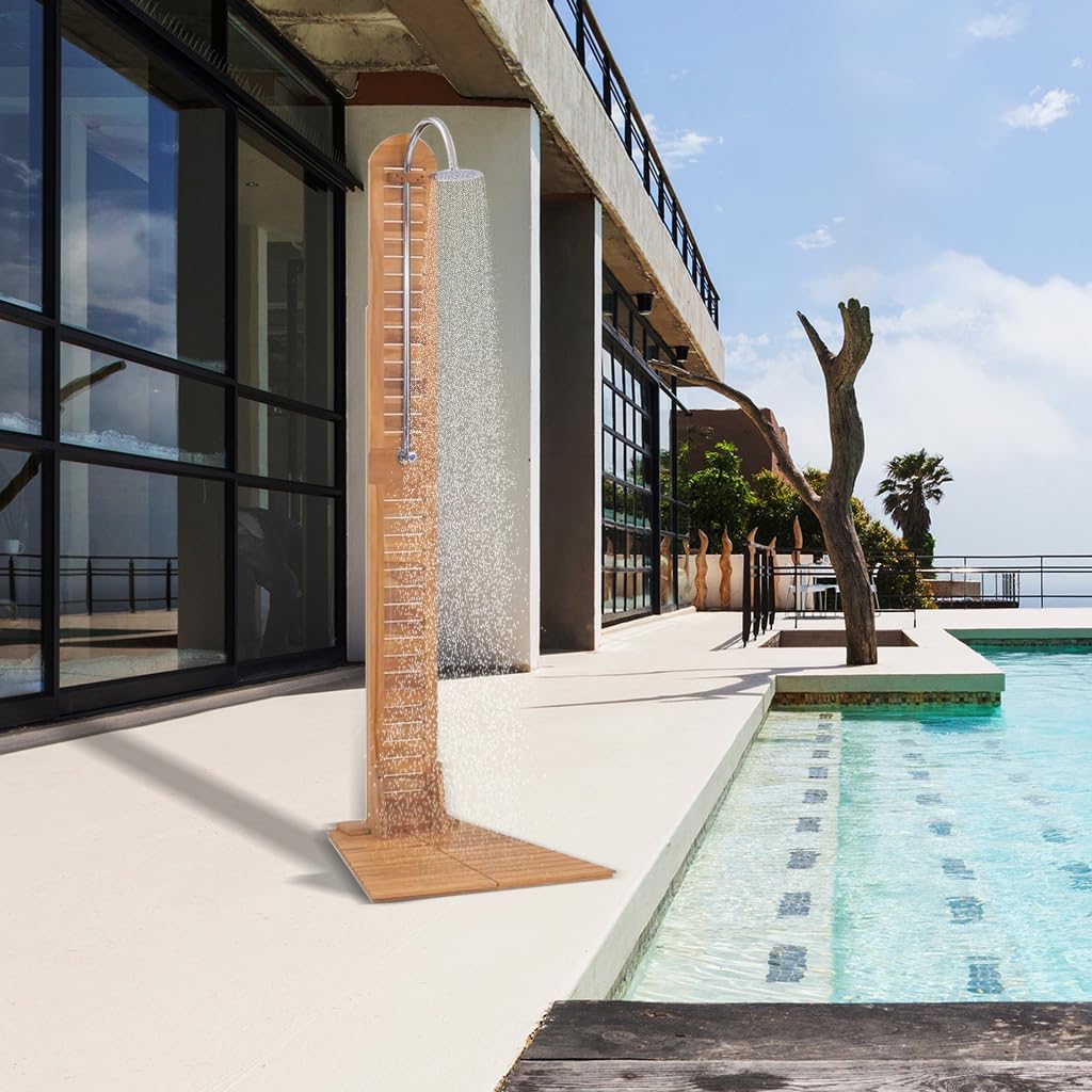 Amazon.com: Matalde Outdoor Garden Pool Shower with Non-Slip Base and ...