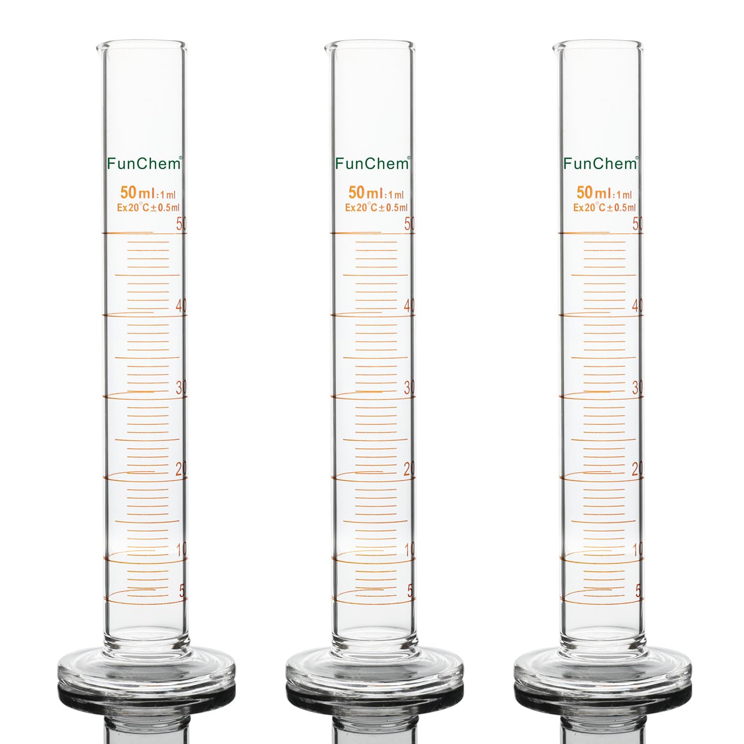 Amazon.com: FunChem 3-Pack Borosilicate Glass Graduated Cylinder ...