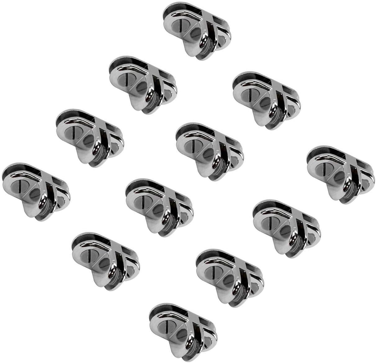 Amazon.com: 50 Pieces of Chrome 3-Way Metal Glass Display Connector ...
