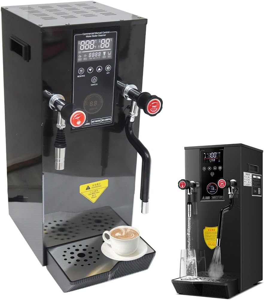 Amazon.com: EQCOTWEA Commercial Milk Frother, 12L Electric Steam ...